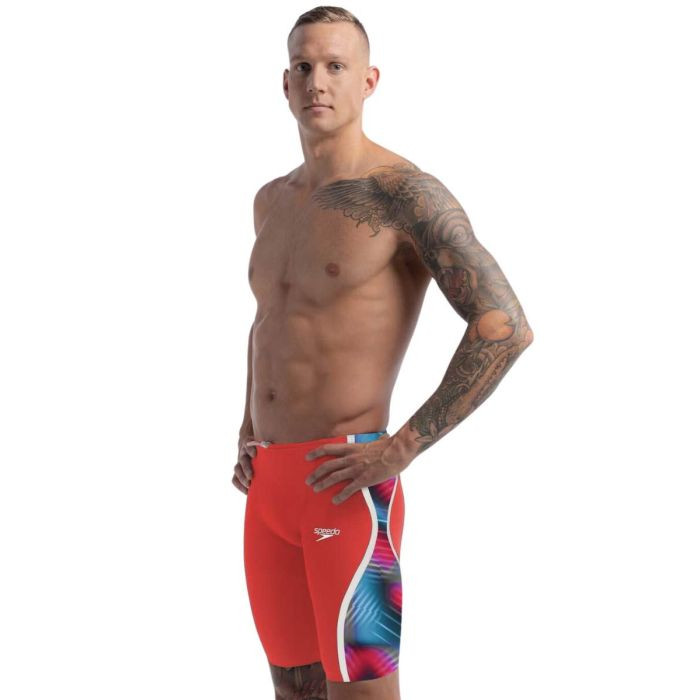 Speedo Fastskin LZR PURE INTENT 2.0 Jammer - Flame Red/Picton Blue ...